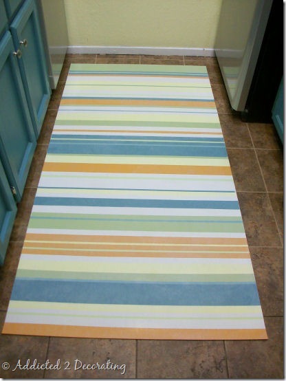 How To Make A Hand Painted Floor Cloth - Addicted 2 Decorating®